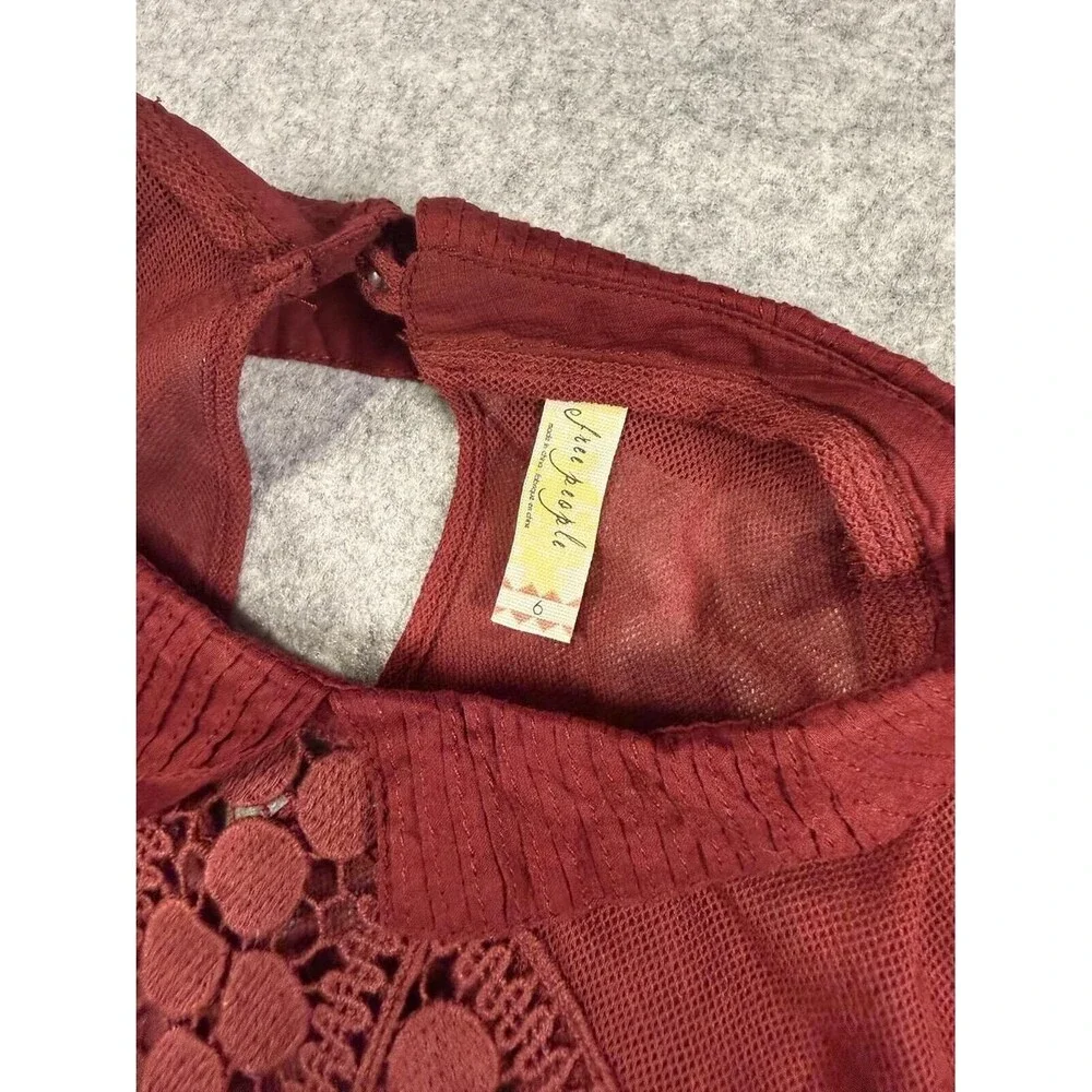 Free People | Dresses | Free People Womens Dress Size 6 Boho Crochet ...